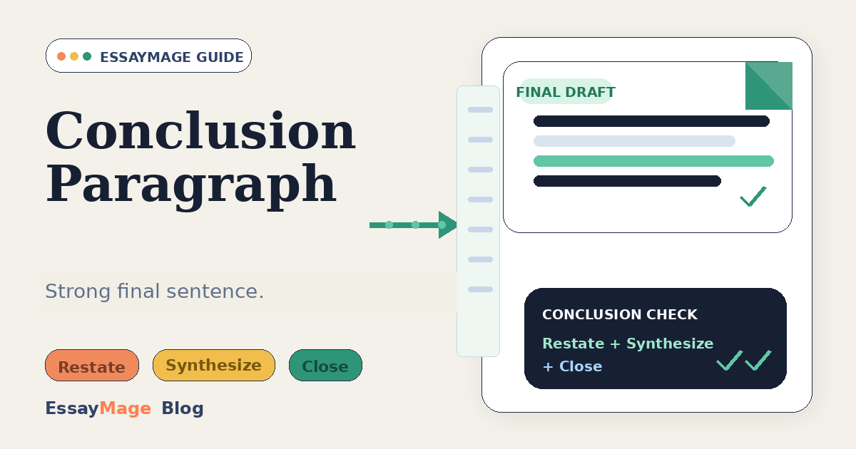 How to Write a Strong Conclusion Paragraph for an Essay | EssayMage